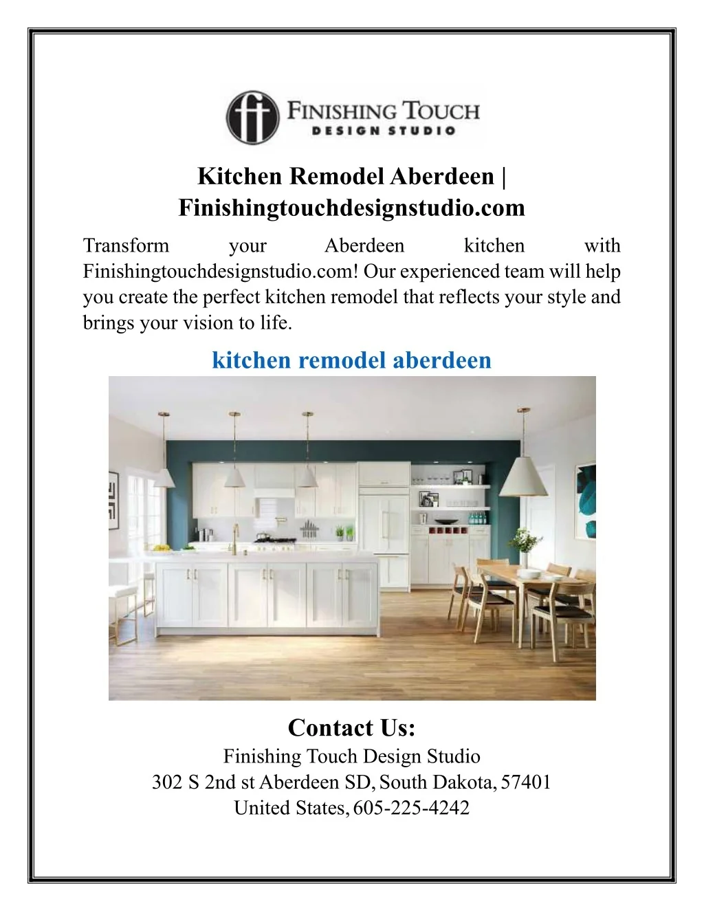 PPT - Kitchen Remodel Aberdeen | Finishingtouchdesignstudio.com ...