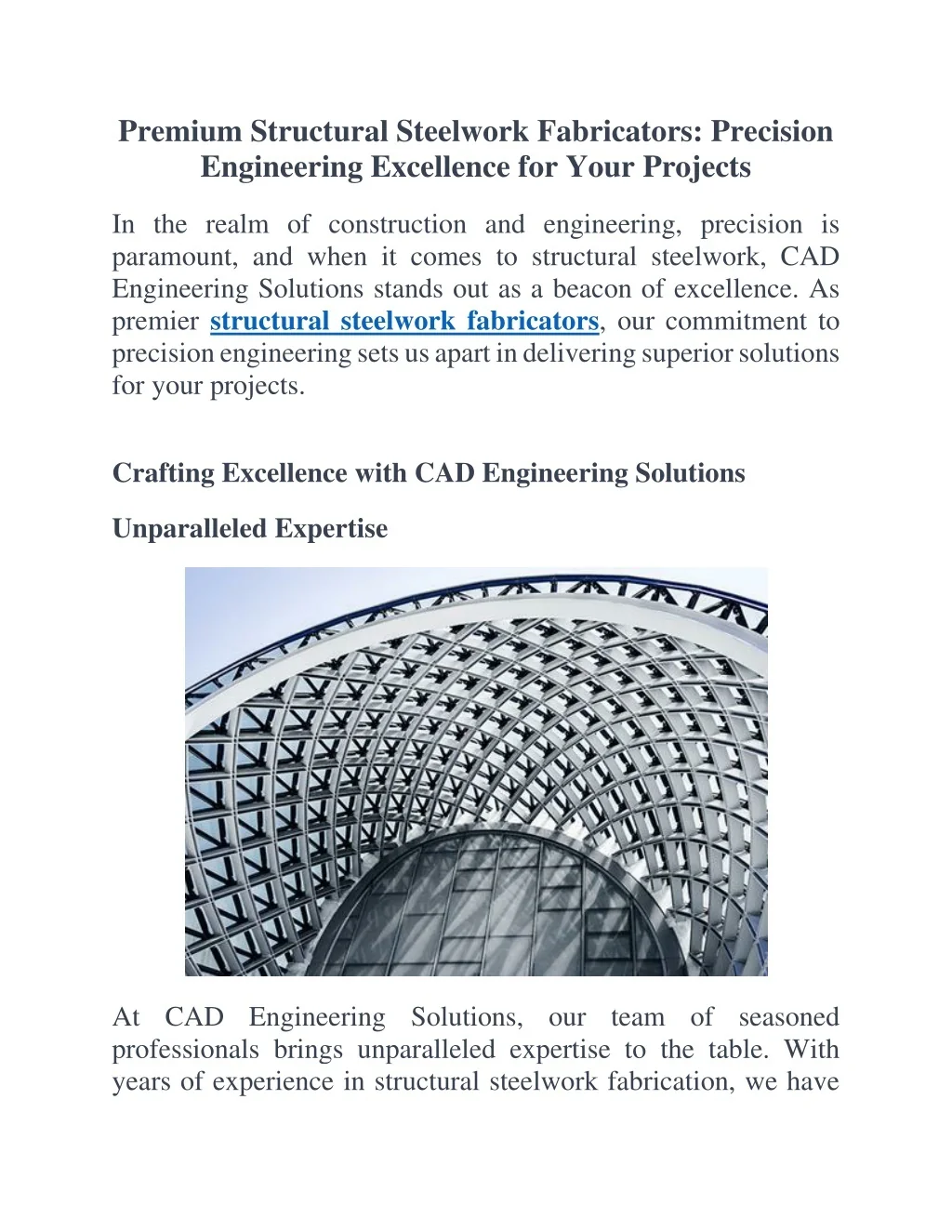 PPT - Premium Structural Steelwork Fabricators Precision Engineering Excellence for Your ...