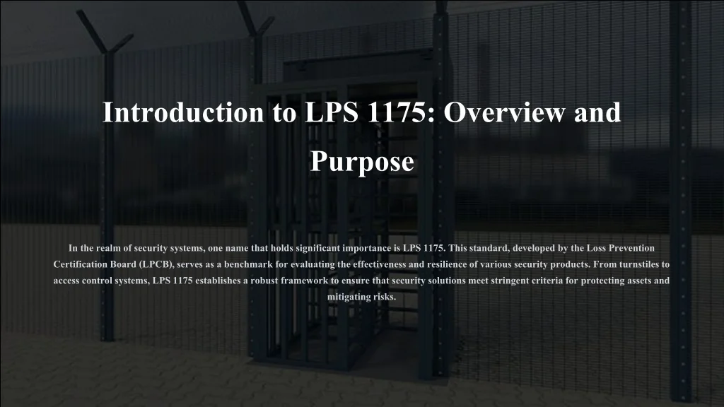 PPT - Introduction to LPS 1175: Overview and Purpose PowerPoint ...