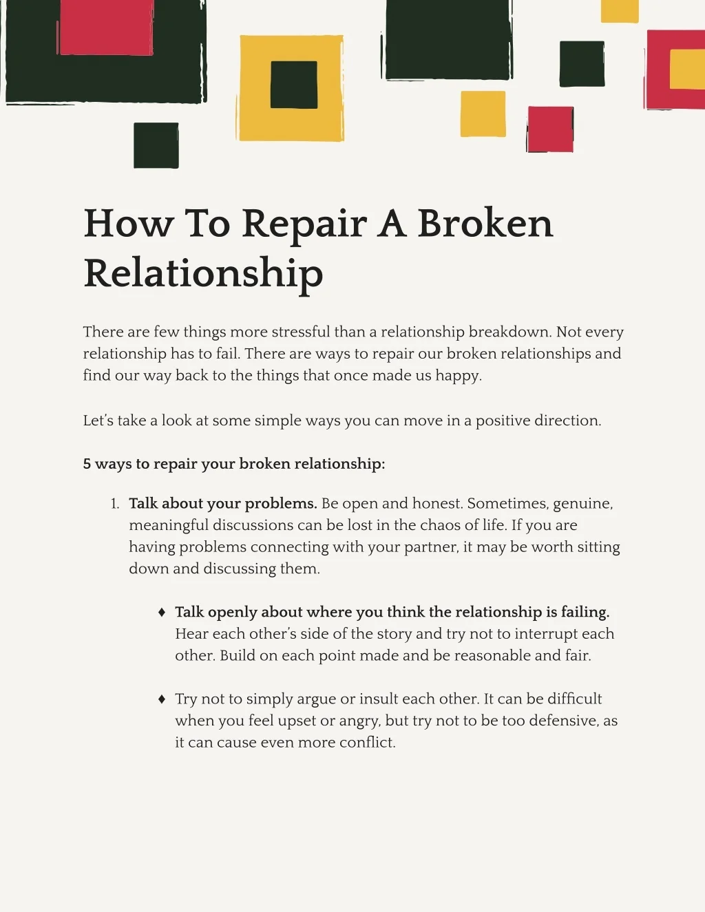 PPT - How To Repair A Broken Relationship PowerPoint Presentation, free ...