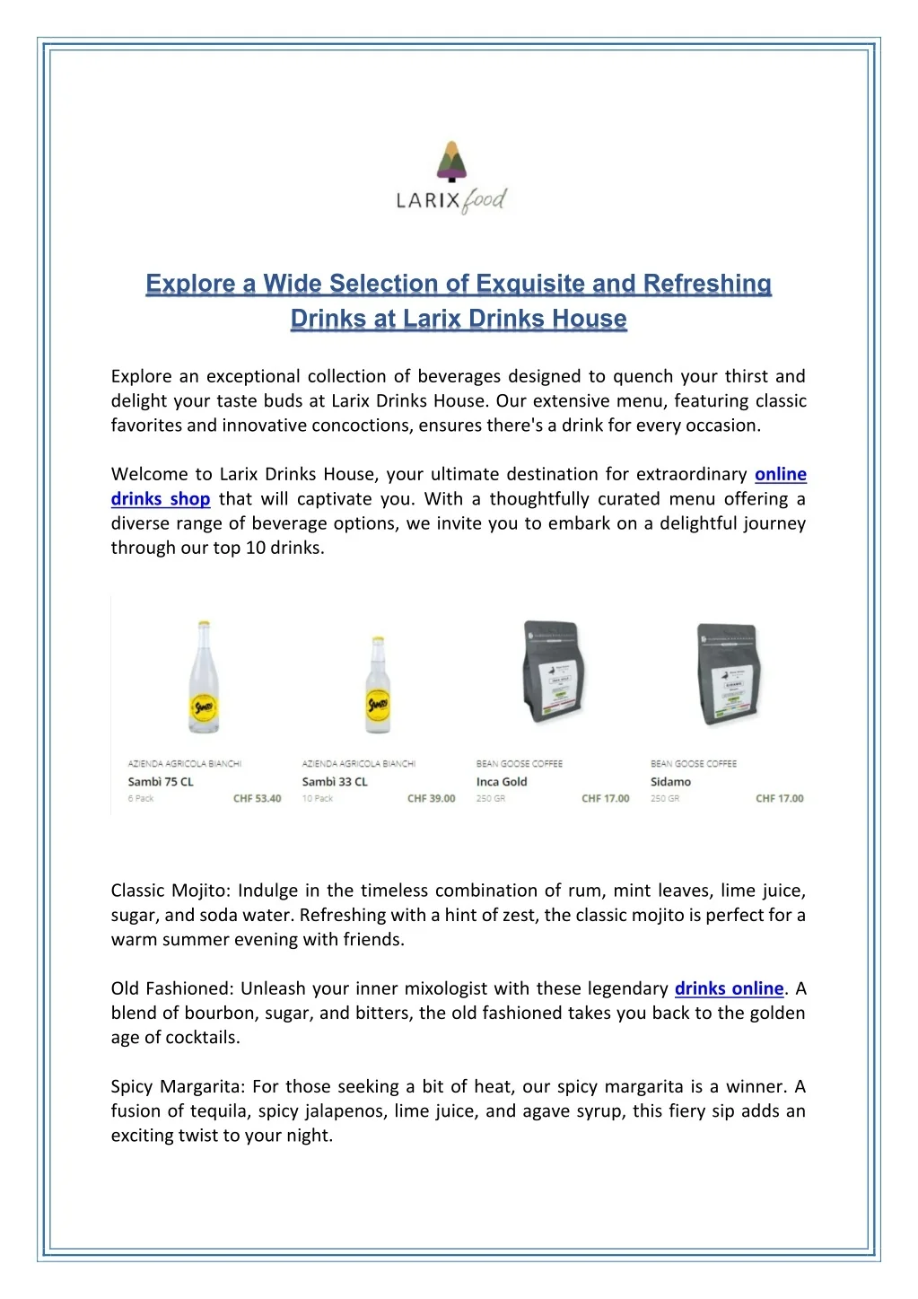 PPT - Explore a Wide Selection of Exquisite and Refreshing Drinks at ...