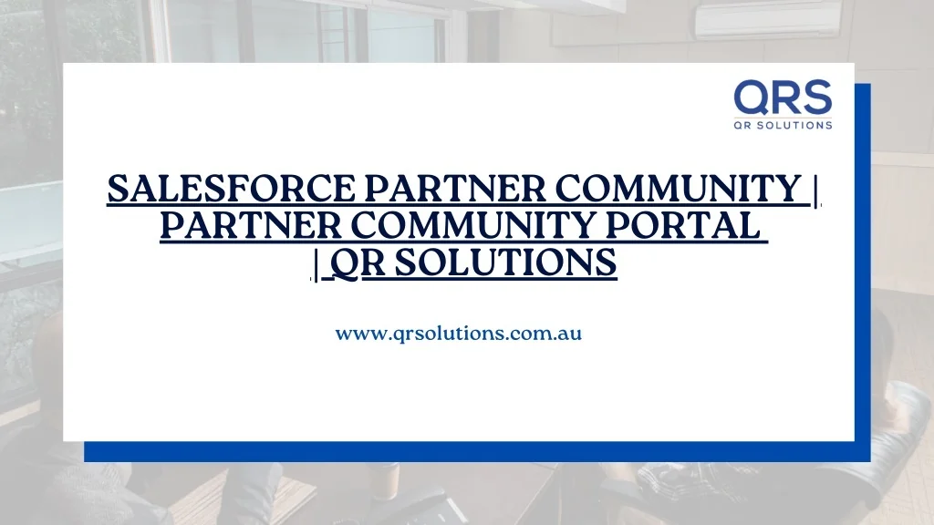 PPT - Salesforce partner community Partner community portal QR ...