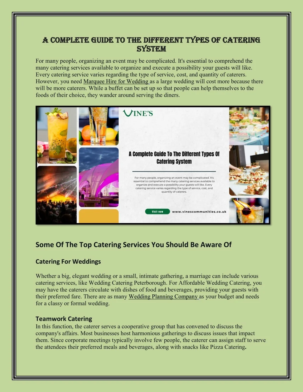 PPT - A Complete Guide To The Different Types Of Catering System ...