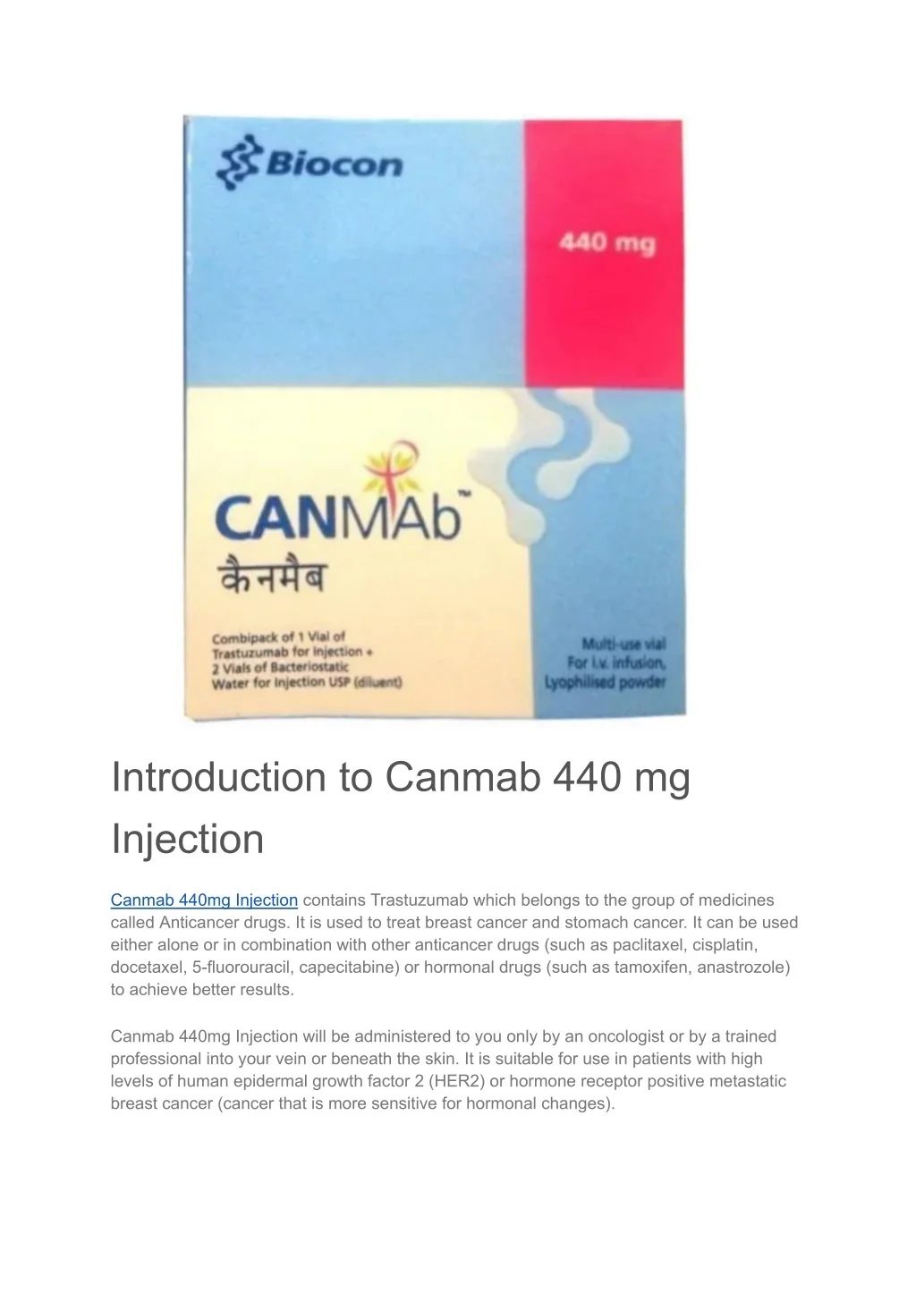 PPT - Canmab 440mg Injection PowerPoint Presentation, free download ...