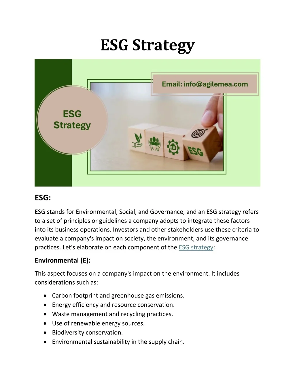 PPT - ESG Strategy PowerPoint Presentation, free download - ID:12856236