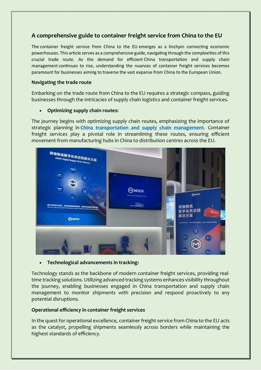 PPT - A comprehensive guide to container freight service from China to ...