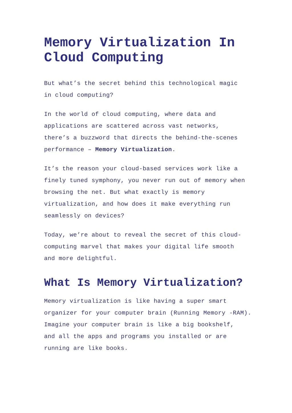 PPT - Memory Virtualization In Cloud Computing PowerPoint Presentation ...