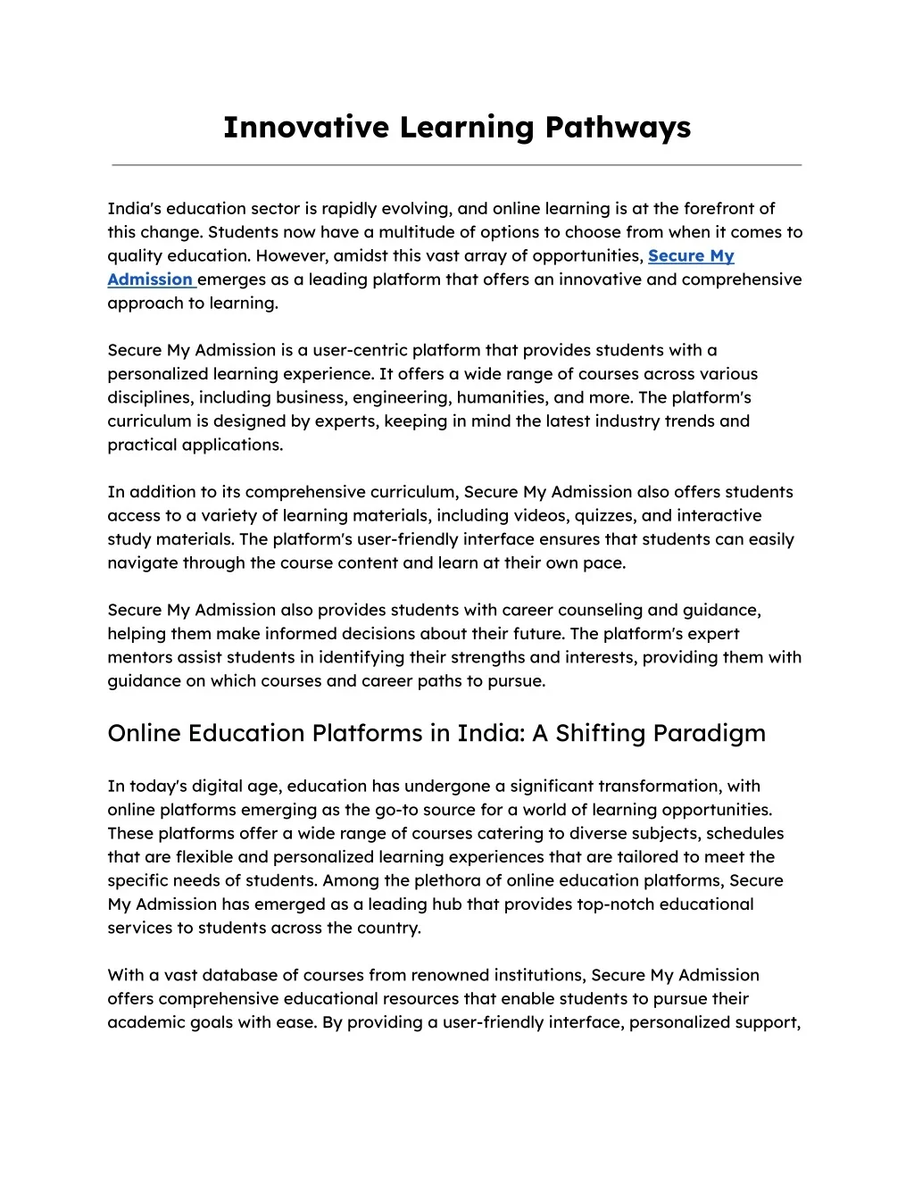 PPT - Innovative Learning Pathways PowerPoint Presentation, free ...