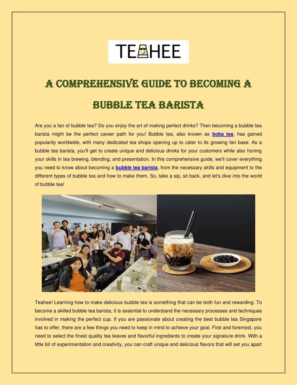 PPT - A Comprehensive Guide to Becoming a Bubble Tea Barista PowerPoint ...