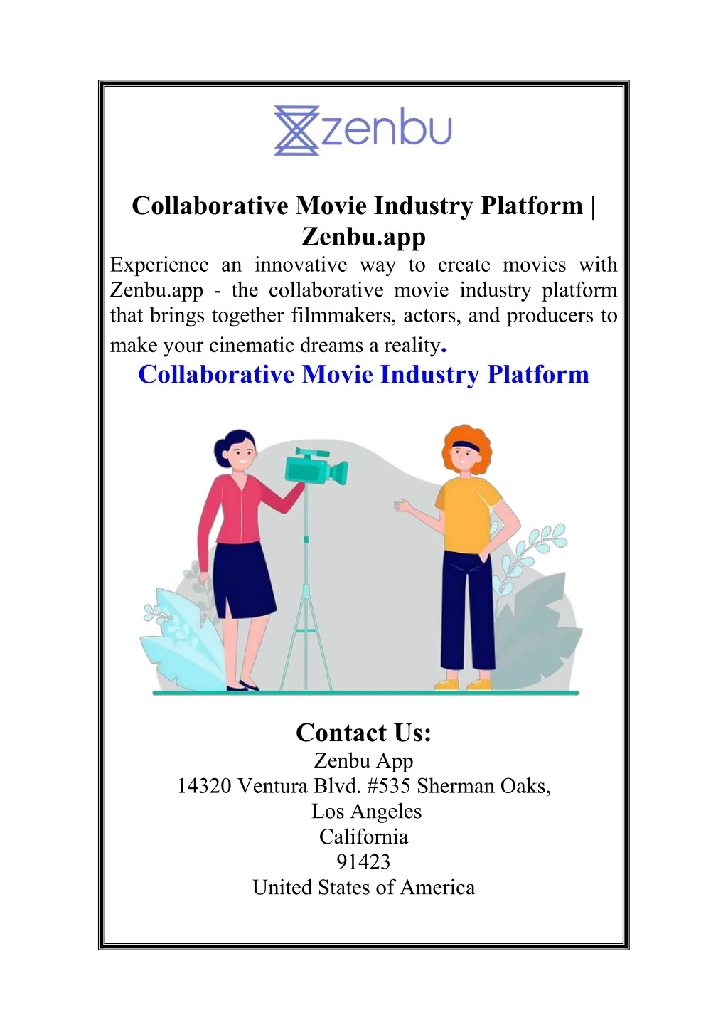 PPT - Collaborative Movie Industry Platform Zenbu.app PowerPoint ...