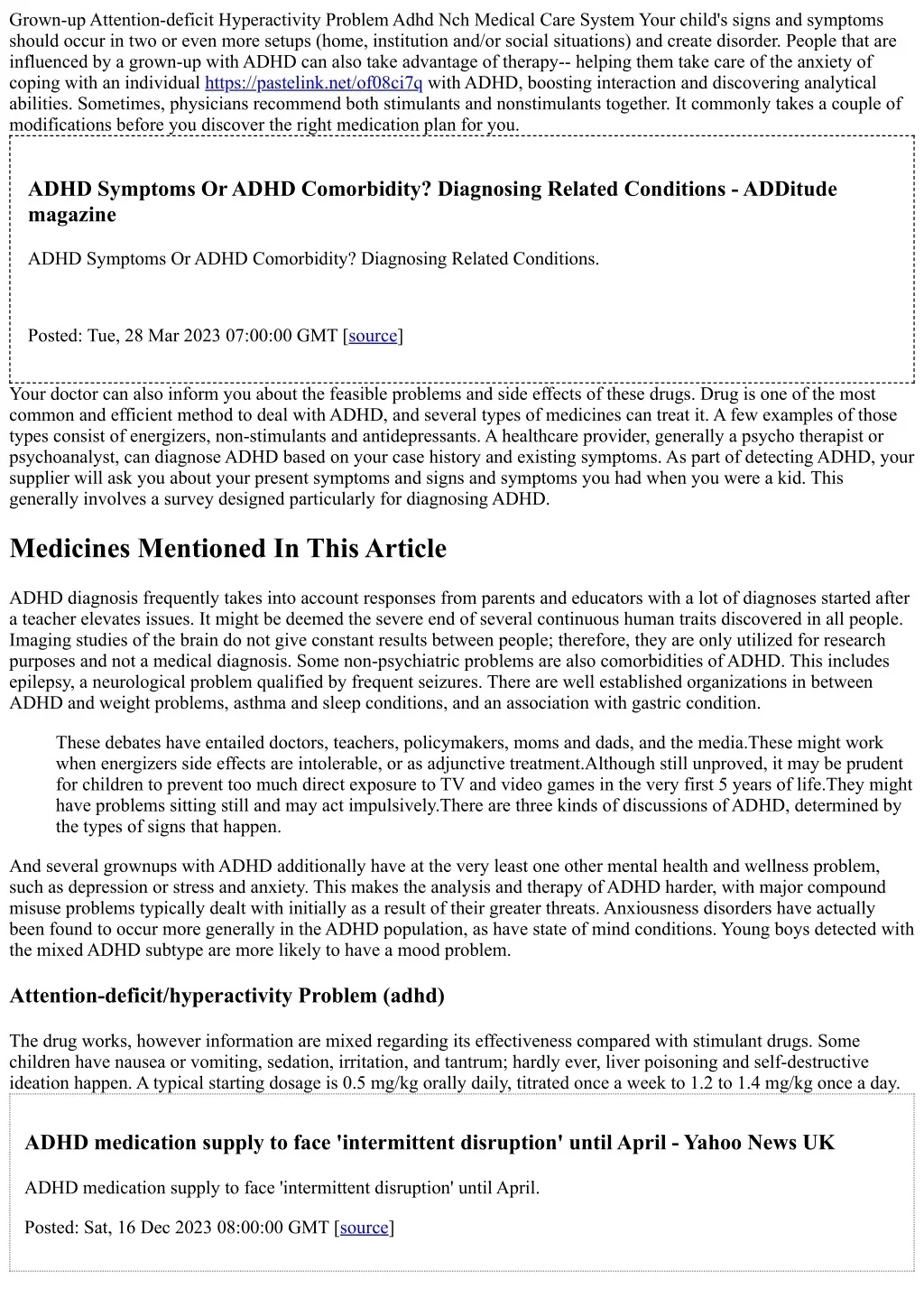 PPT - Attention-deficit Hyperactivity Problem PowerPoint Presentation ...