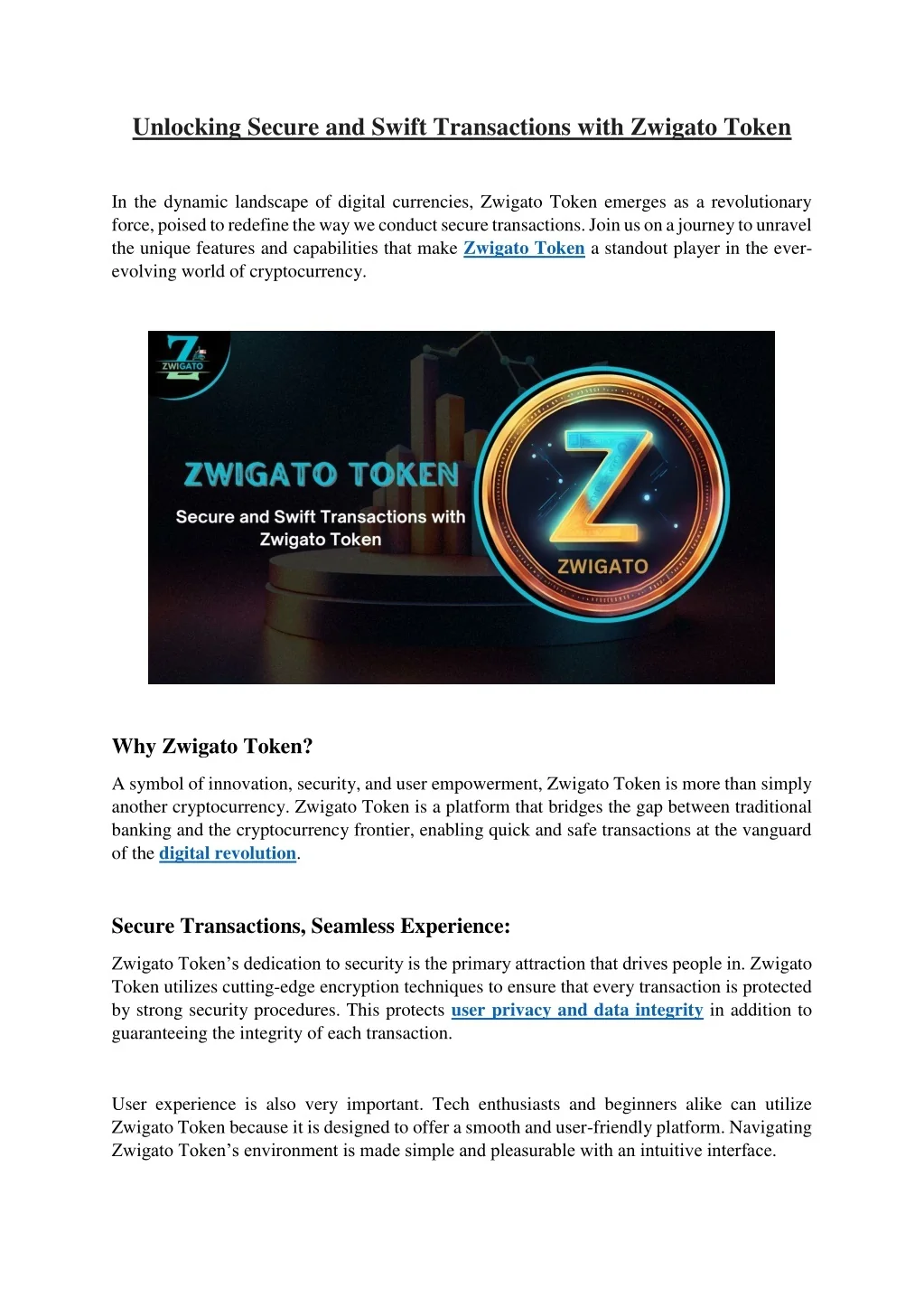 PPT - Unlocking Secure and Swift Transactions with Zwigato Token ...
