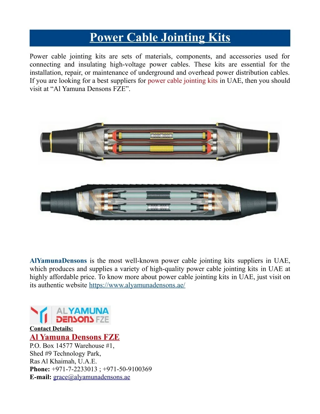 PPT - Power Cable Jointing Kits PowerPoint Presentation, free download ...