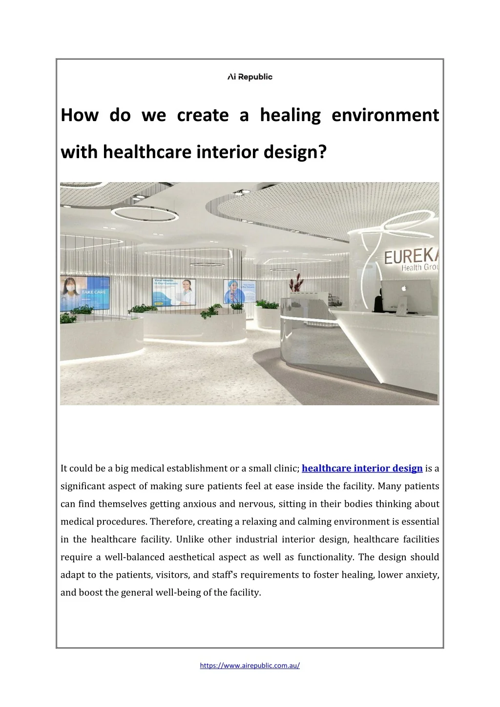 PPT - How do we create a healing environment with healthcare interior ...