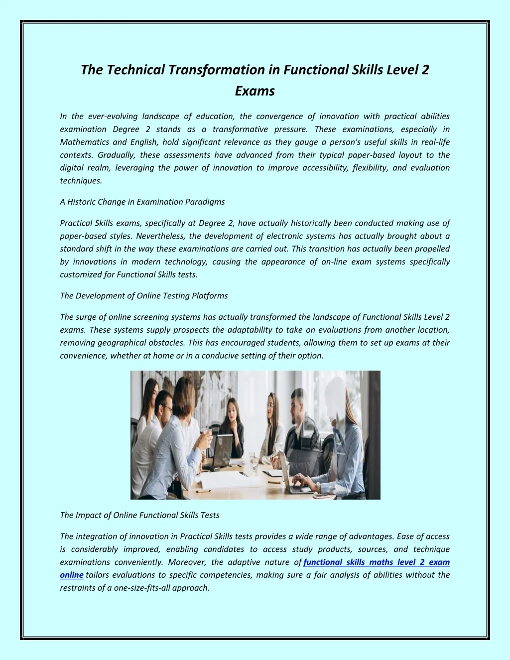 PPT - The Technical Transformation in Functional Skills Level 2 Exams ...