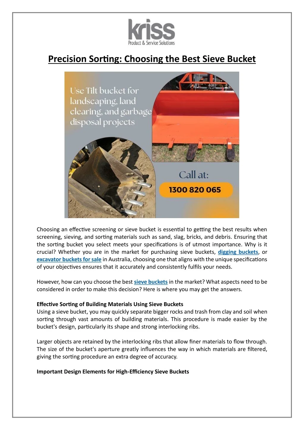 PPT - Precision Sorting- Choosing the Best Sieve Bucket PowerPoint ...