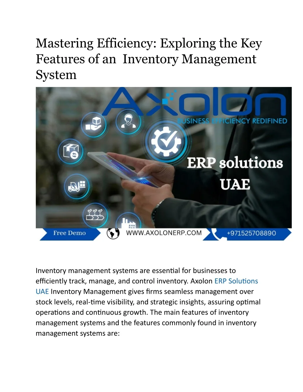 PPT - Mastering Efficiency Exploring the Key Features of an Inventory Management System ...
