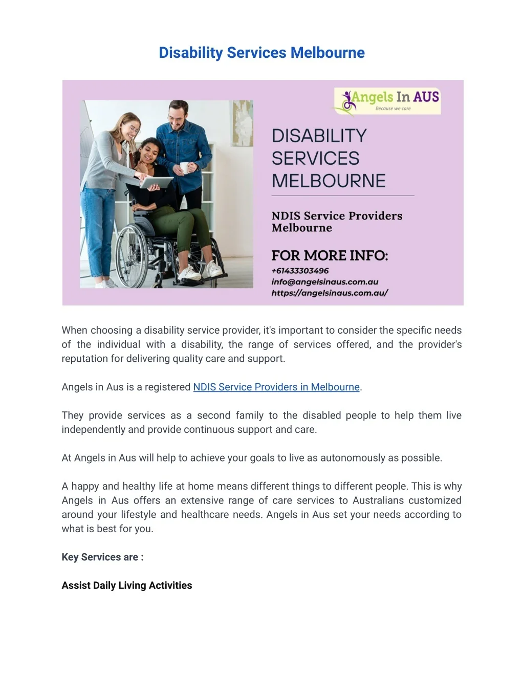 PPT - Disability Services Melbourne PowerPoint Presentation, free ...