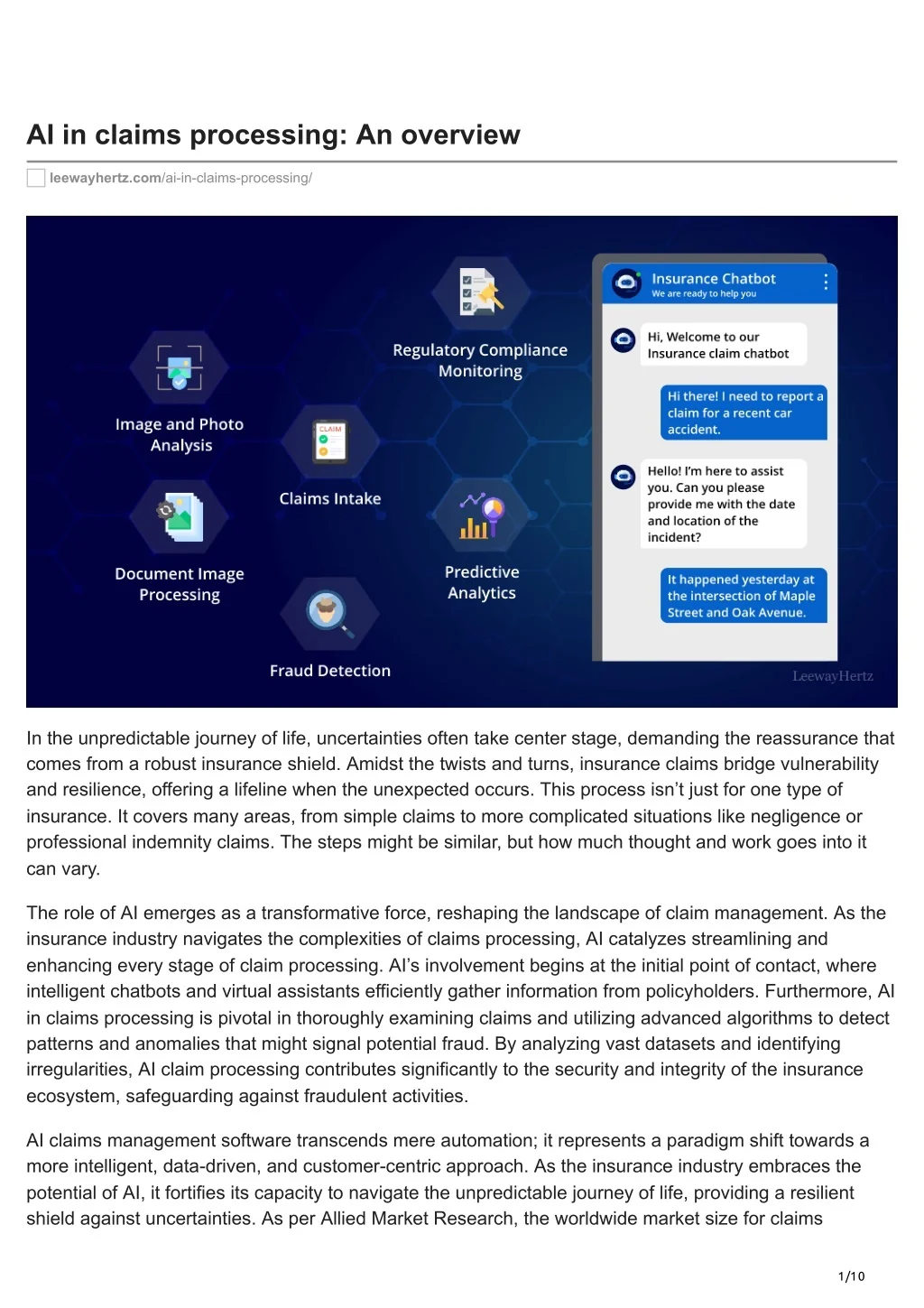 PPT - AI in claims processing An overview PowerPoint Presentation, free ...