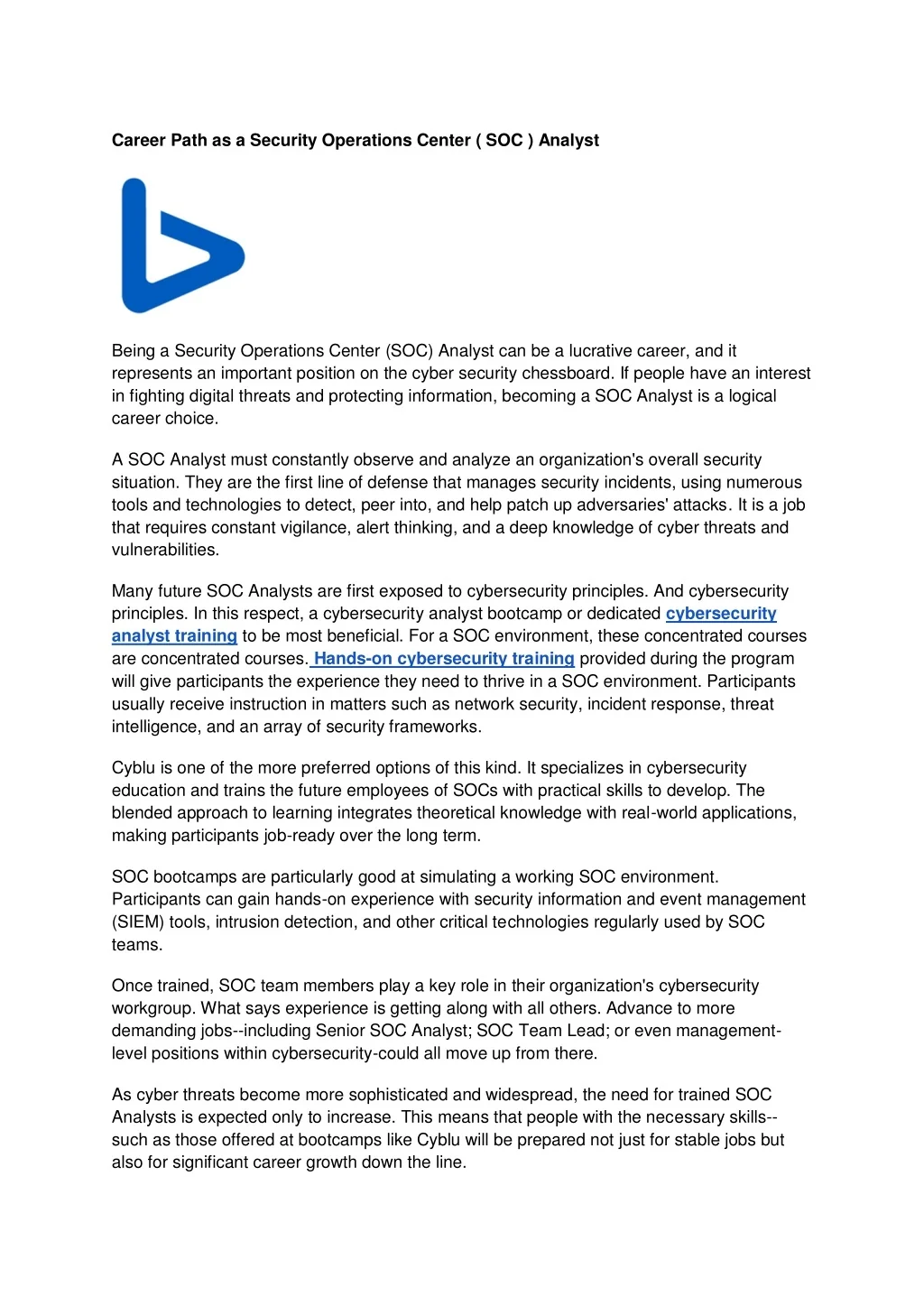 PPT - Career Path as a Security Operations Center ( SOC ) Analyst ...