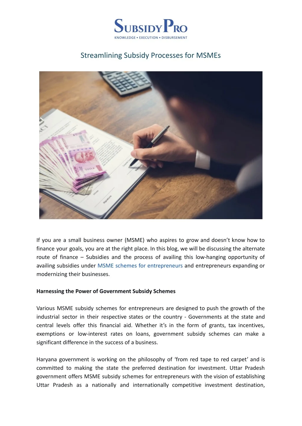PPT - Streamlining Subsidy Processes for MSMEs - SubsidyPro PowerPoint ...