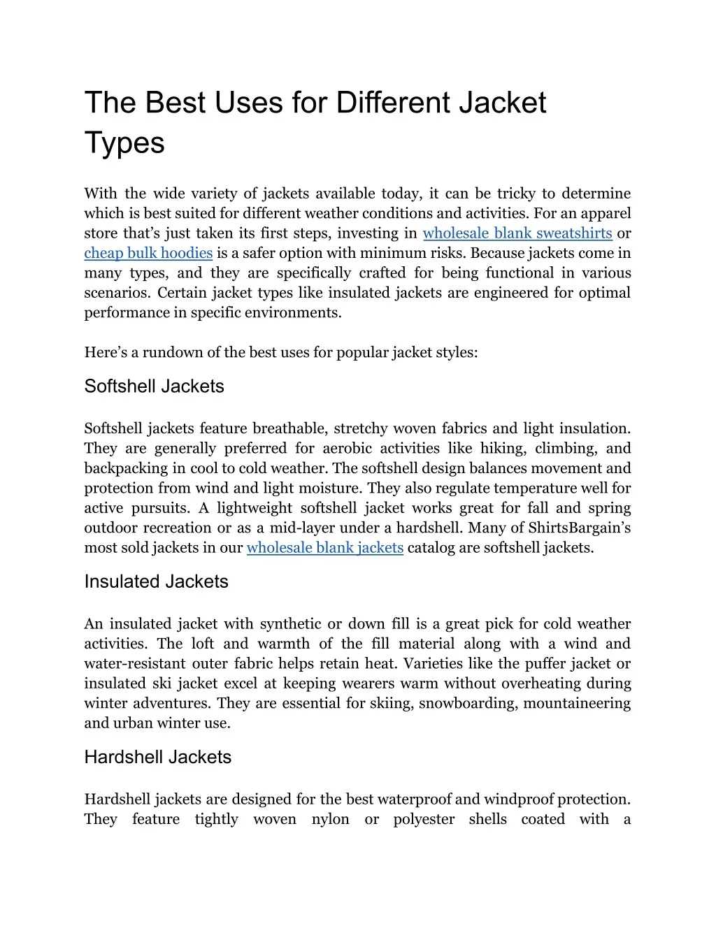PPT - The Best Uses for Different Jacket Types PowerPoint Presentation ...