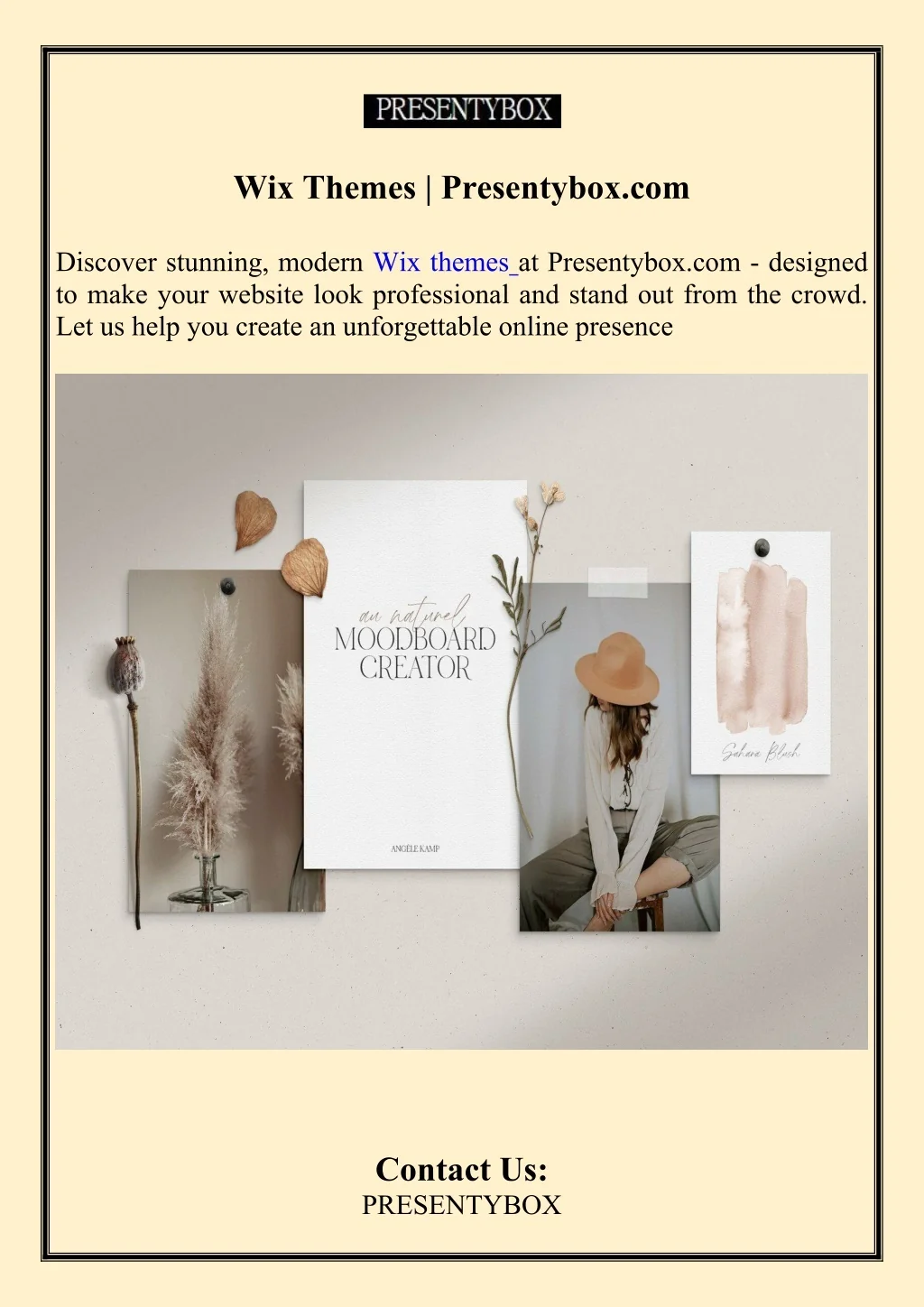 PPT - Wix Themes Presentybox.com PowerPoint Presentation, free download ...
