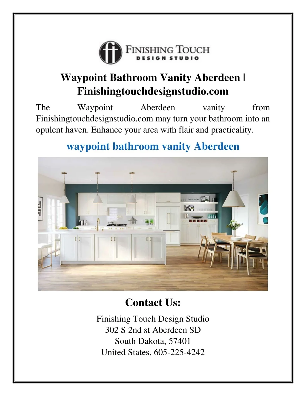 PPT - Waypoint Bathroom Vanity Aberdeen Finishingtouchdesignstudio ...