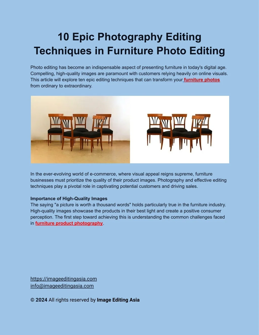 PPT - 10 Epic Photography Editing Techniques in Furniture Photo Editing ...