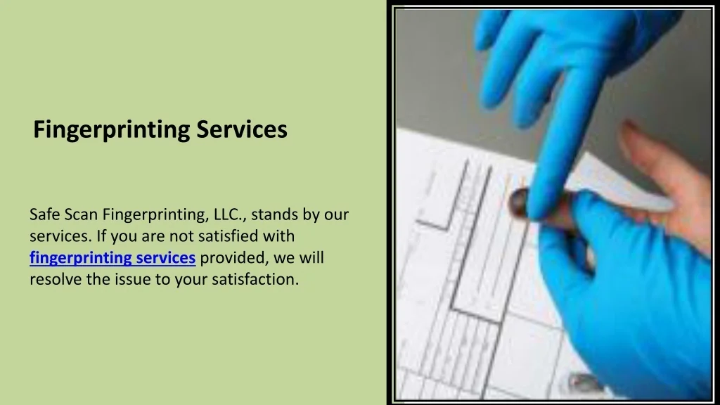PPT - Fingerprinting Services PowerPoint Presentation, free download ...