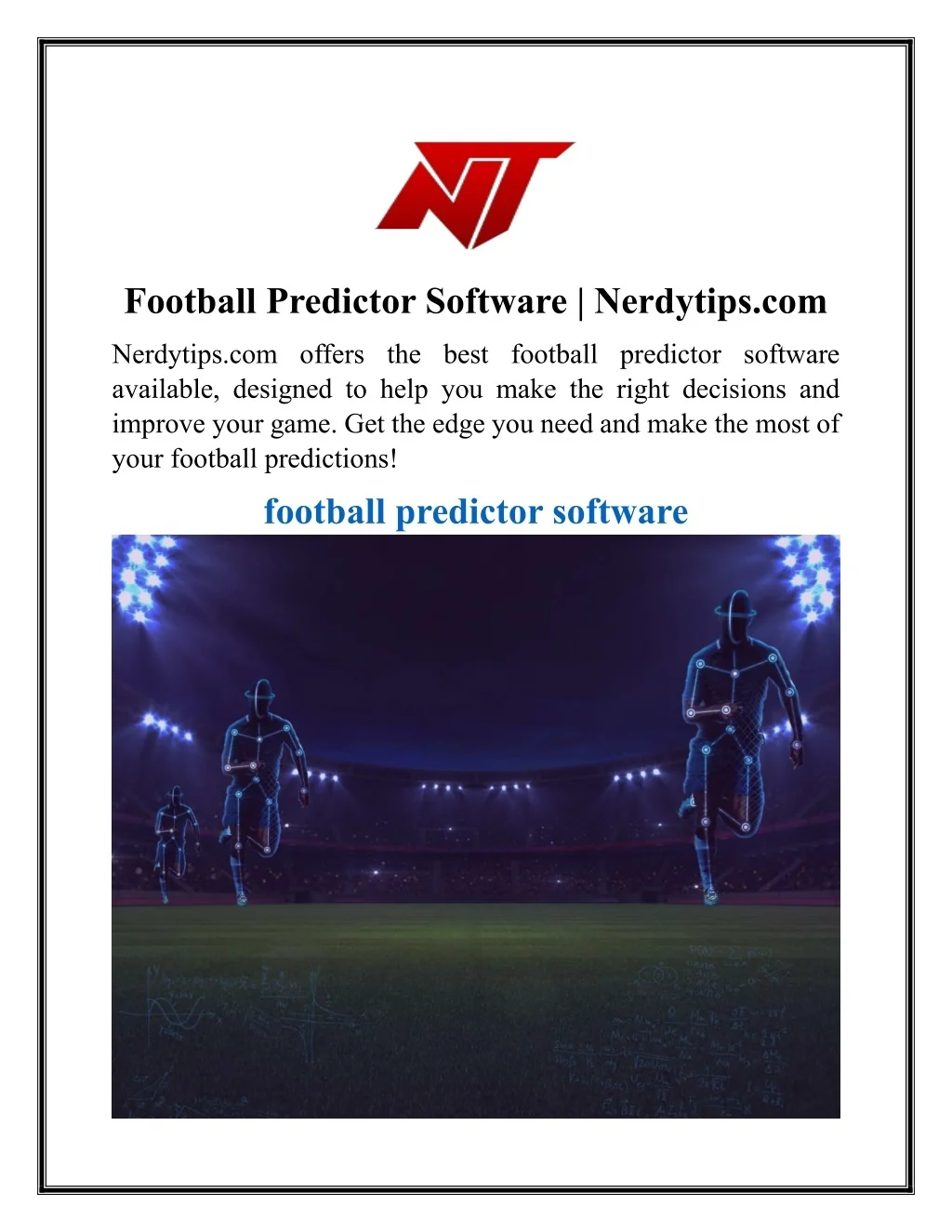 PPT - Football Predictor Software | Nerdytips.com PowerPoint ...