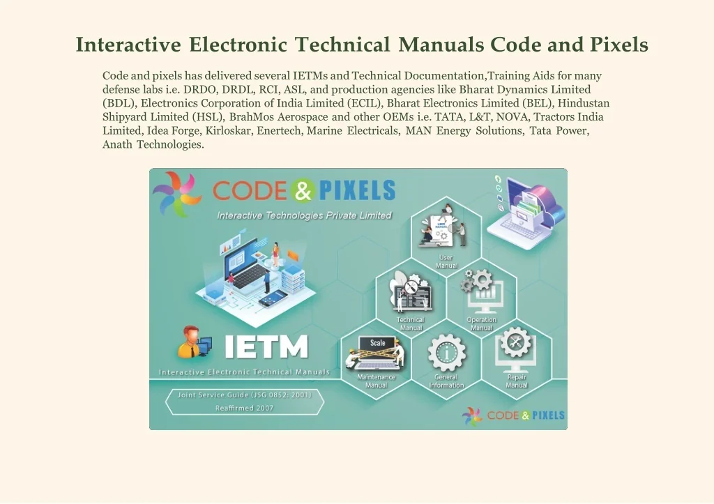 PPT - Interactive-Electronic-Technical-Manuals Code and Pixels PowerPoint Presentation - ID:12880562
