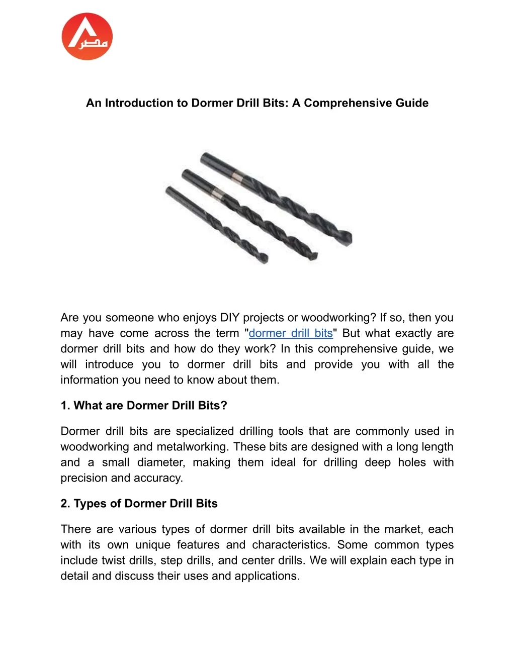 PPT - An Introduction to Dormer Drill Bits_ A Comprehensive Guide ...