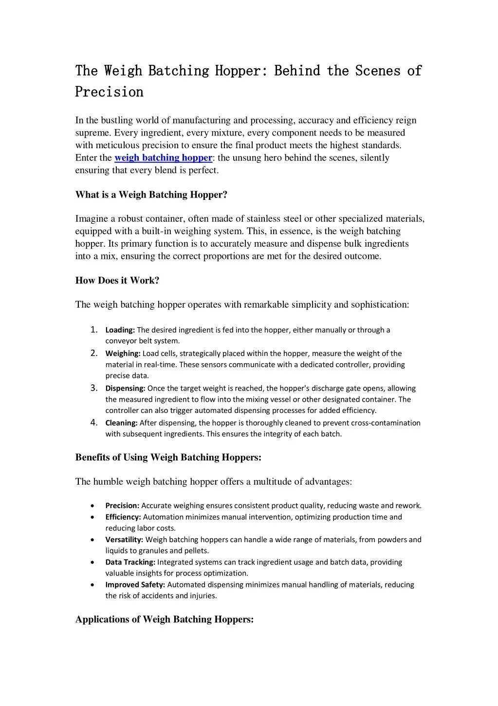 PPT - The Weigh Batching Hopper PowerPoint Presentation, free download ...