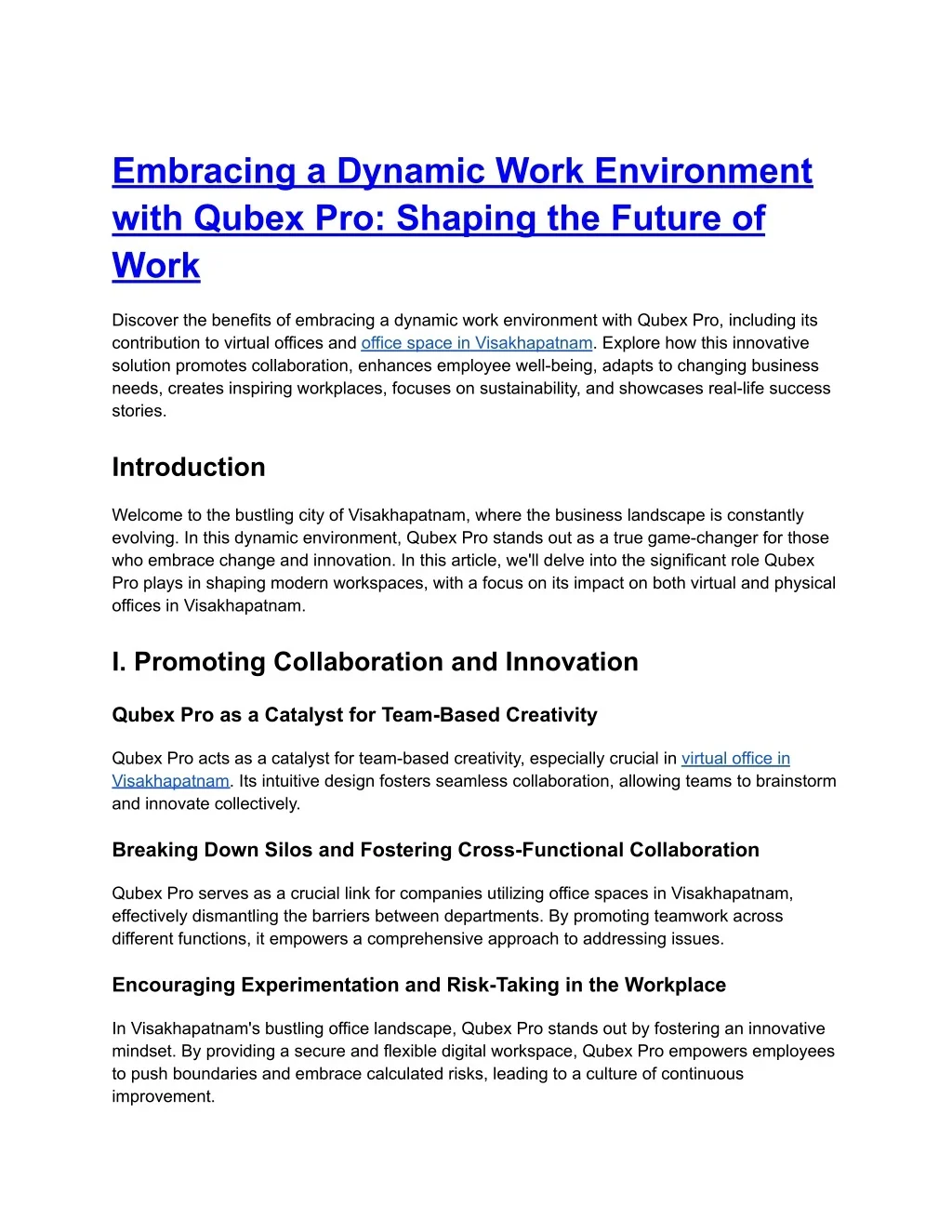 PPT - Embracing a Dynamic Work Environment with Qubex Pro_ Shaping the ...