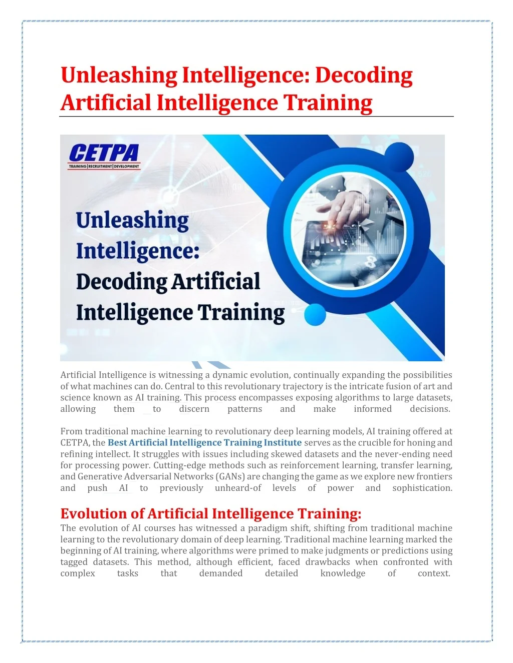 PPT - Unleashing Intelligence Decoding Artificial Intelligence Training PowerPoint Presentation ...