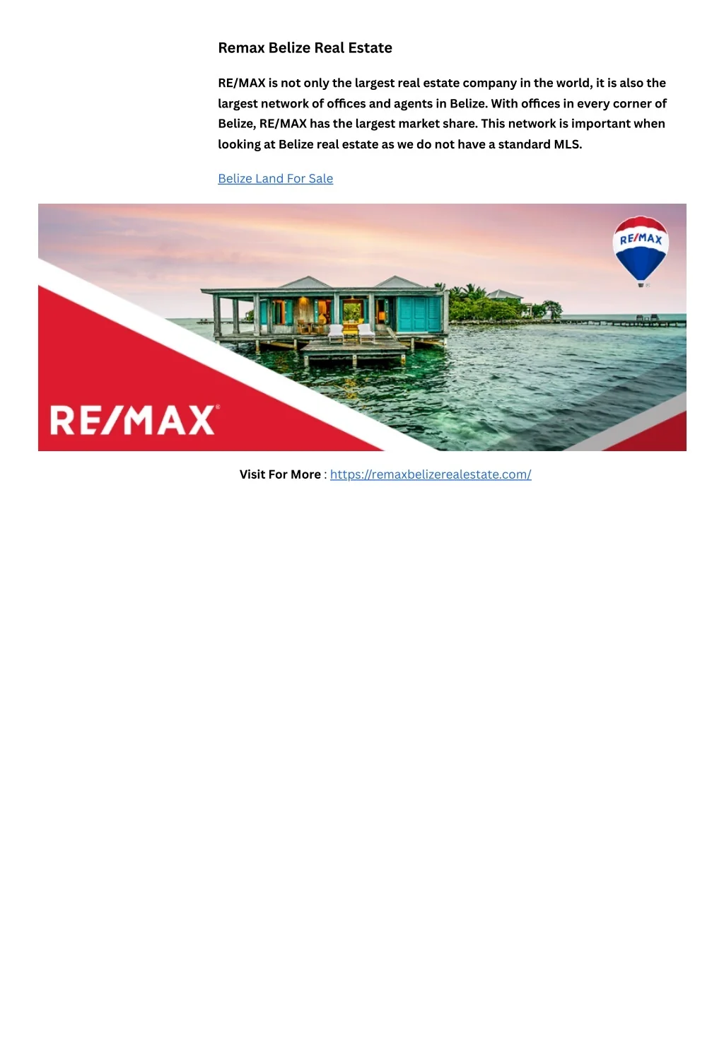 PPT - Remax Belize Real Estate PowerPoint Presentation, free download ...