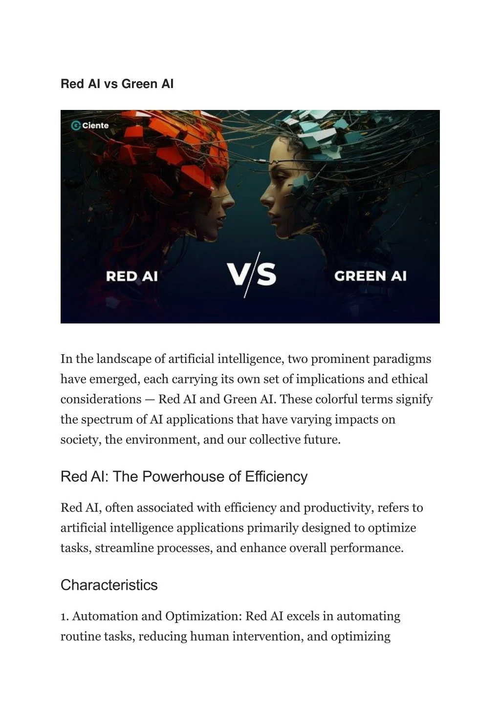 PPT - Red AI vs Green AI PowerPoint Presentation, free download - ID ...