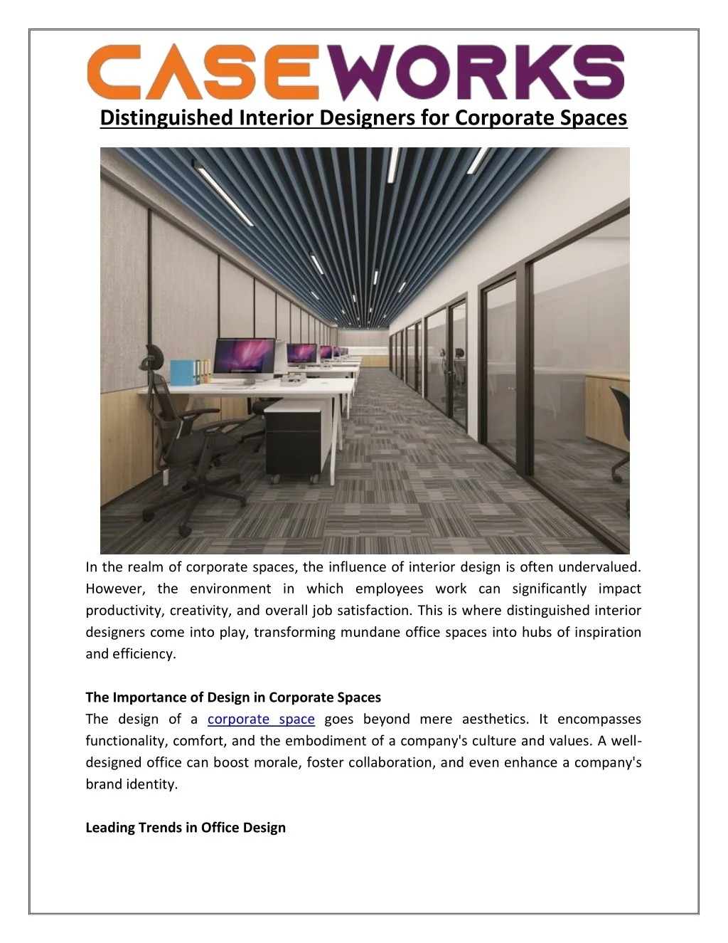 PPT - Distinguished Interior Designers for Corporate Spaces PowerPoint ...