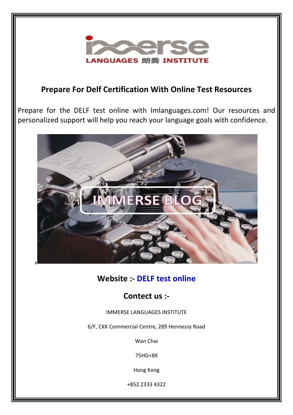 PPT - Prepare For Delf Certification With Online Test Resources ...