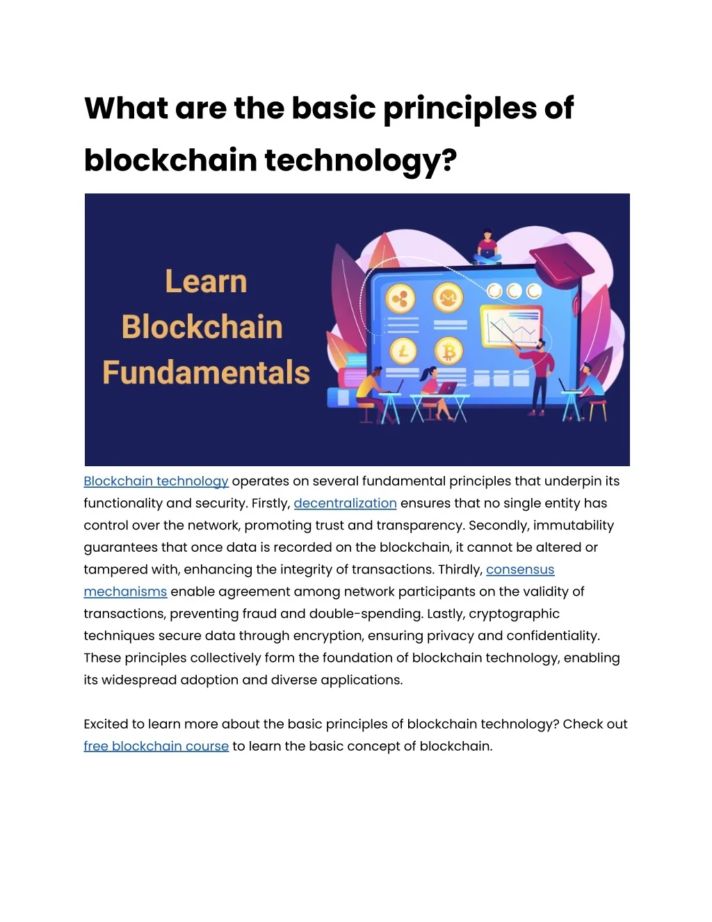 PPT - What are the basic principles of blockchain technology ...