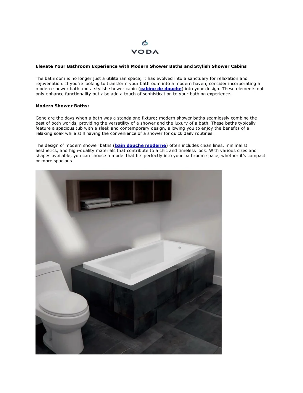 PPT - Salle De Bain Voda Elevate Your Bathroom Experience with Modern ...