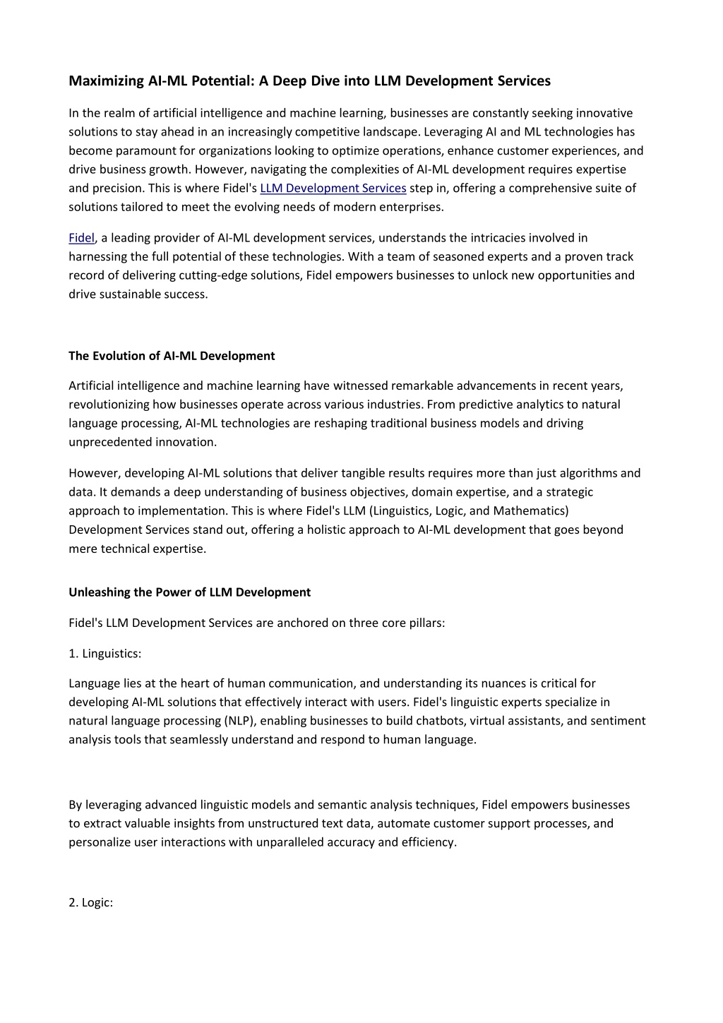PPT - Maximizing AI-ML Potential A Deep Dive into LLM Development ... PPT - Maximizing AI-ML Potential A Deep Dive into LLM Development ...