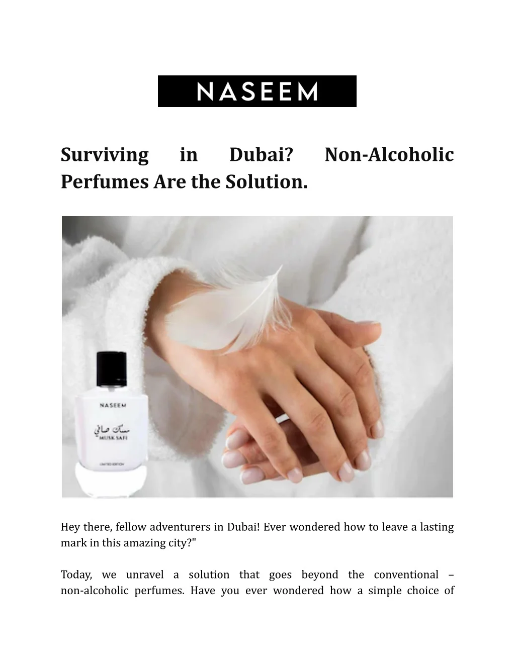 PPT - Surviving in Dubai_ Non-Alcoholic Perfumes Are the Solution ...