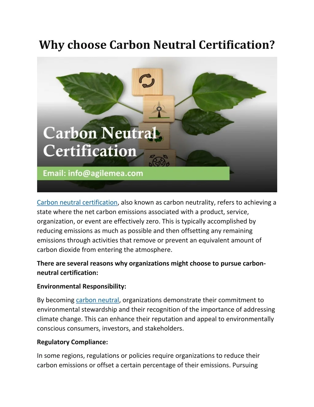 PPT - Why choose Carbon Neutral Certification PowerPoint Presentation, free download - ID:12896621