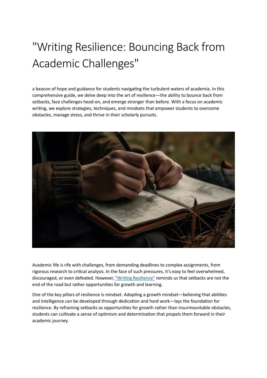 PPT - Writing Resilience: Bouncing Back from Academic Challenges ...