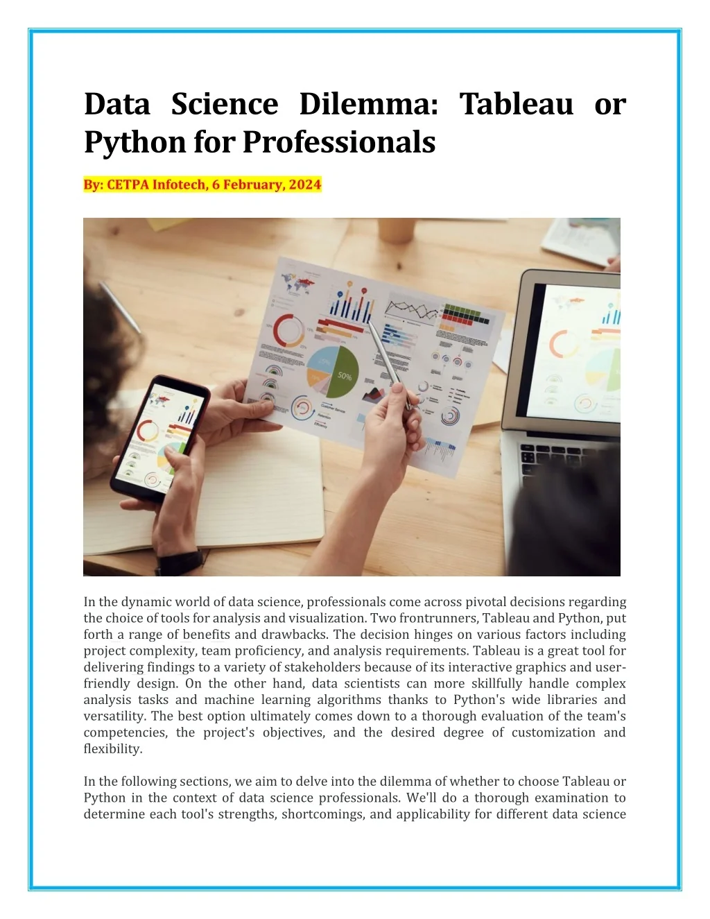 PPT - Data Science Dilemma Tableau or Python for Professionals PowerPoint Presentation - ID:12899994