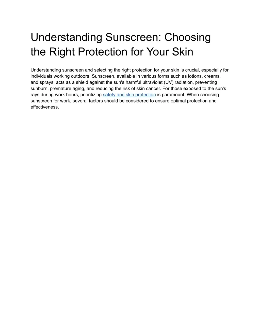 PPT - Understanding Sunscreen_ Choosing the Right Protection for Your ...