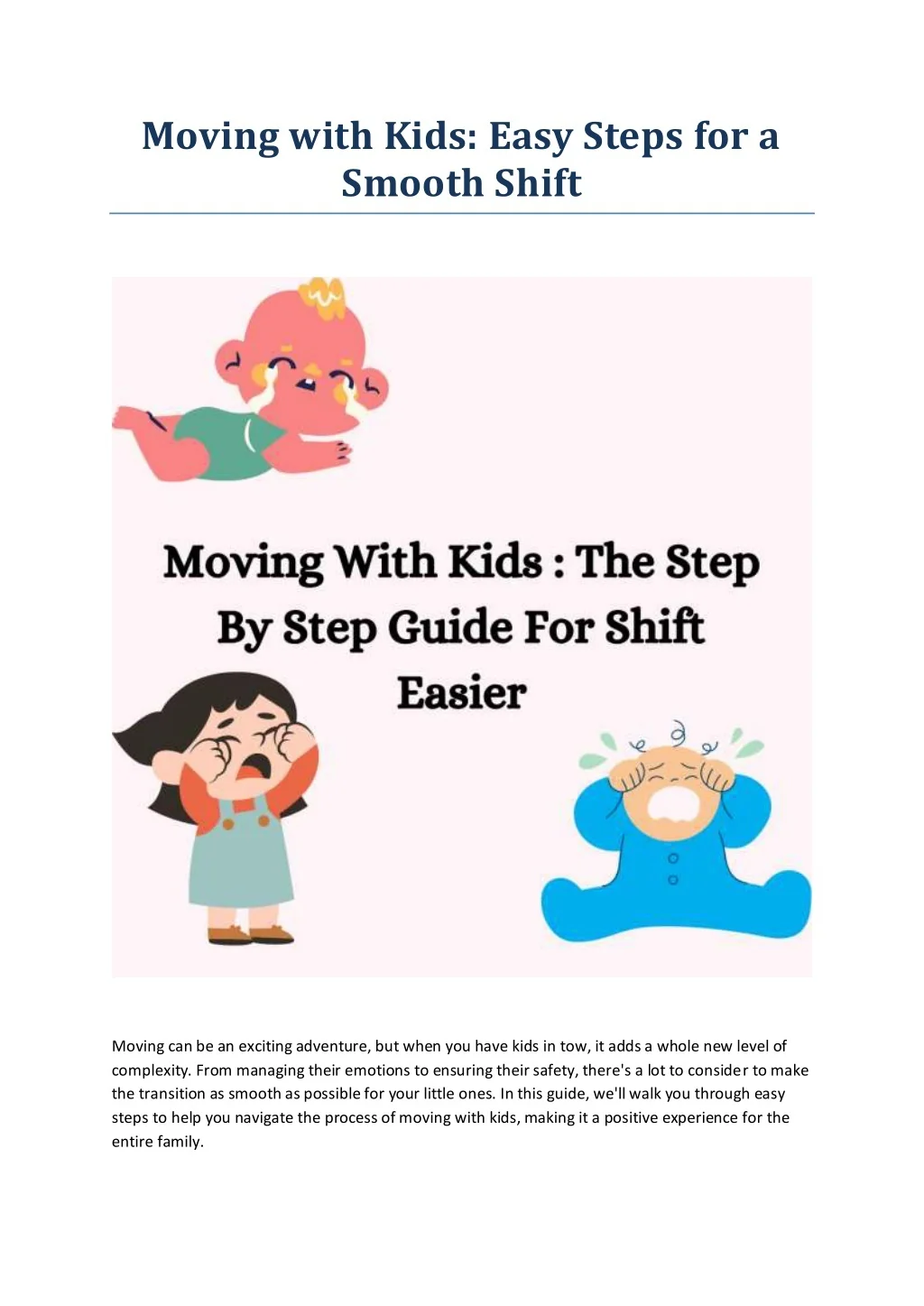 PPT - Moving with Kids Easy Steps for a Smooth Shift PowerPoint ...