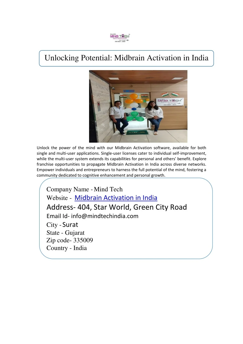 PPT - Midbrain Activation in India PowerPoint Presentation, free ...